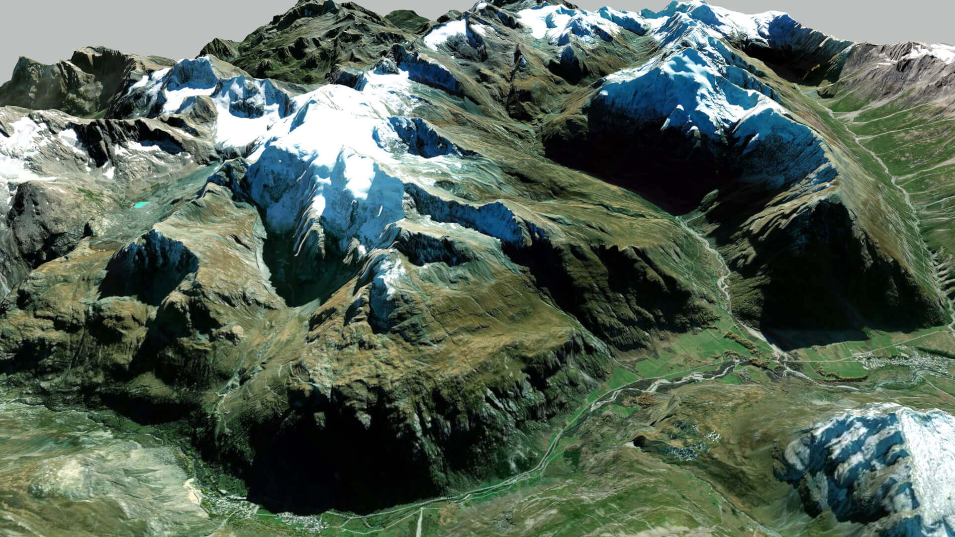 Mountain Landscape Albaron Alps Savoie France - 3D Model by clickshop3d
