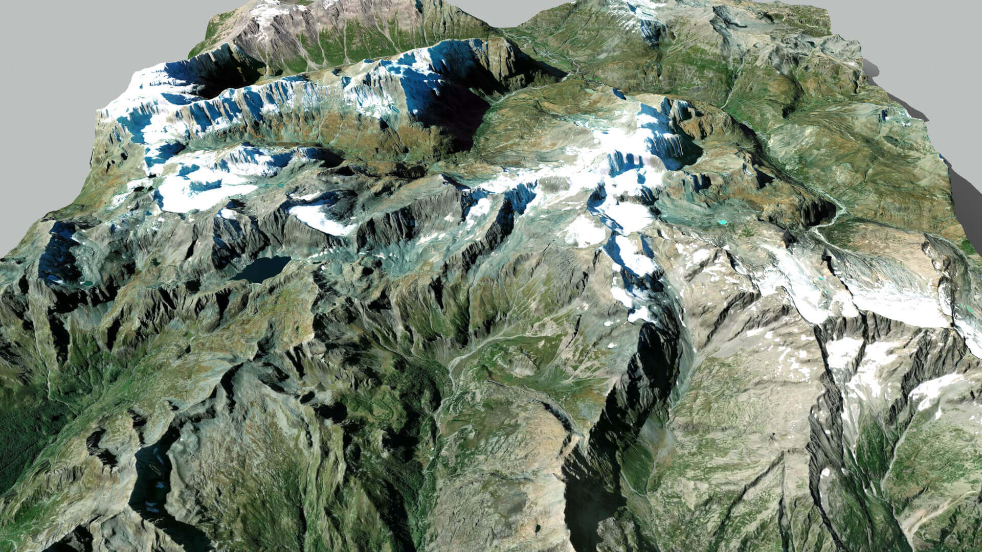 Mountain Landscape Albaron Alps Savoie France - 3D Model by clickshop3d