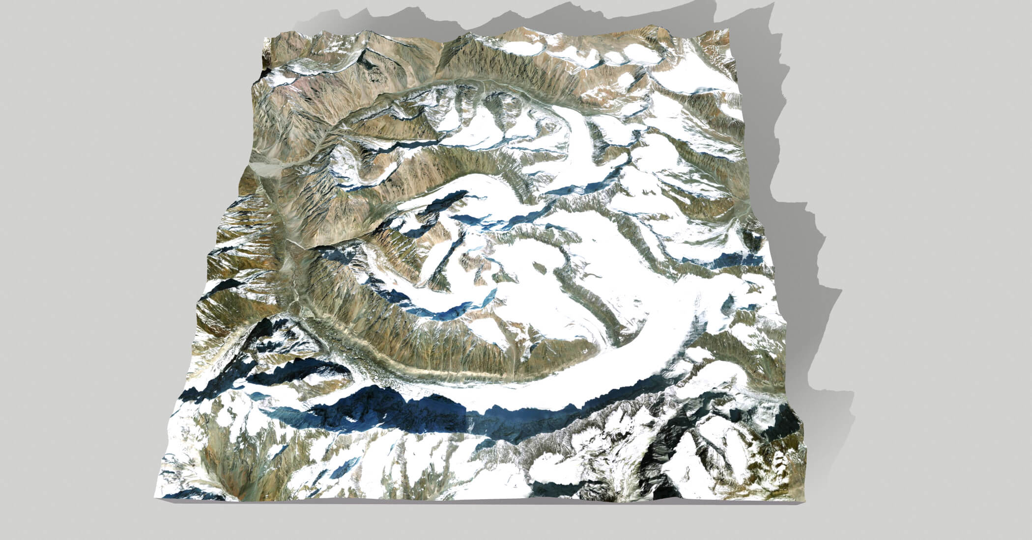 Mountain Landscape Baspa Bamak Glacier India - 3D Model by clickshop3d