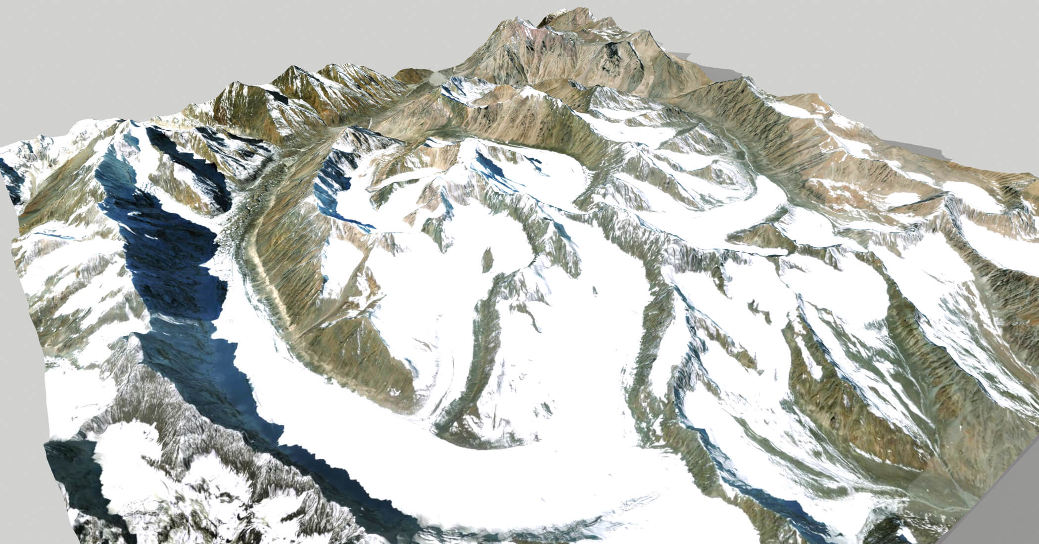 Mountain Landscape Baspa Bamak Glacier India - 3D Model by clickshop3d