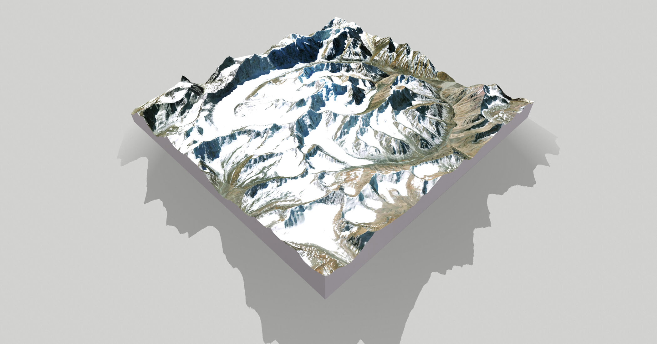 Mountain Landscape Baspa Bamak Glacier India - 3D Model by clickshop3d