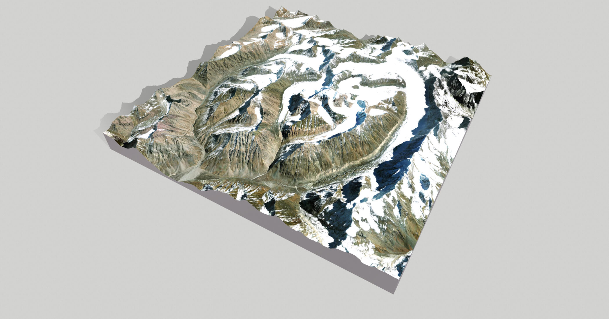 Mountain Landscape Baspa Bamak Glacier India - 3D Model by clickshop3d