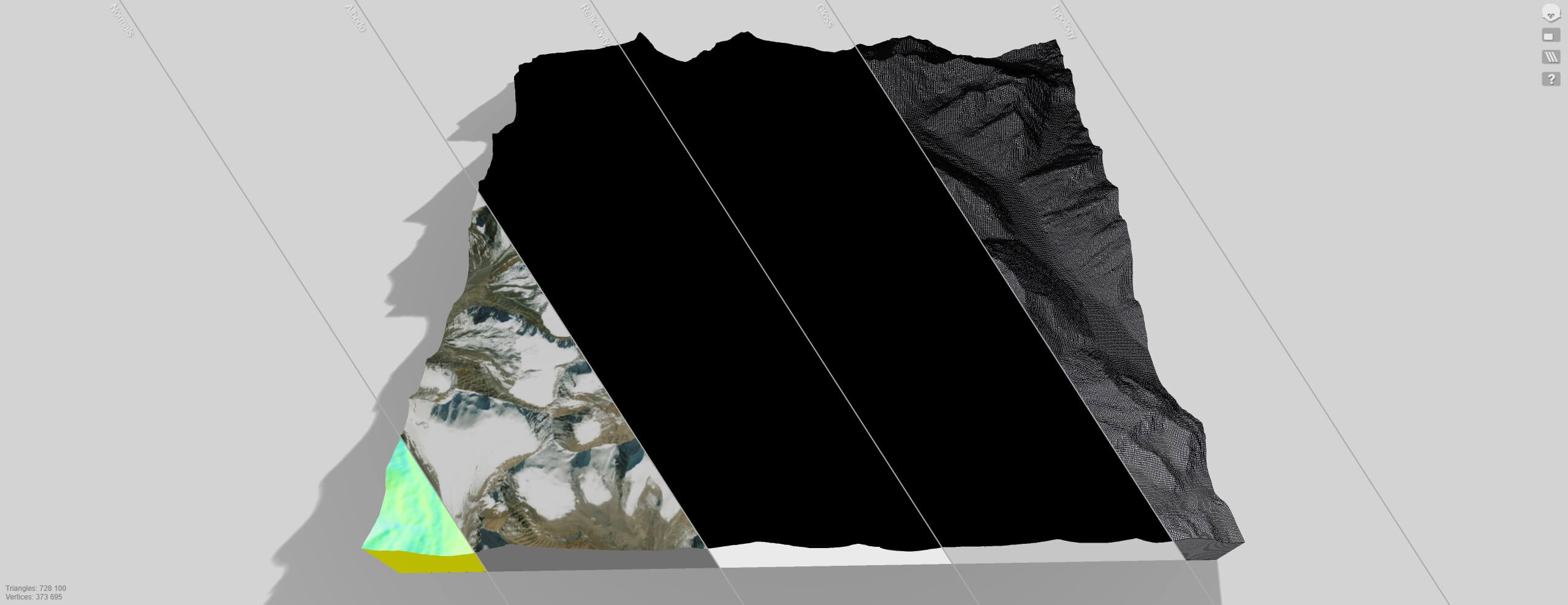 Mountain Landscape Baspa Bamak Glacier India - 3D Model by clickshop3d