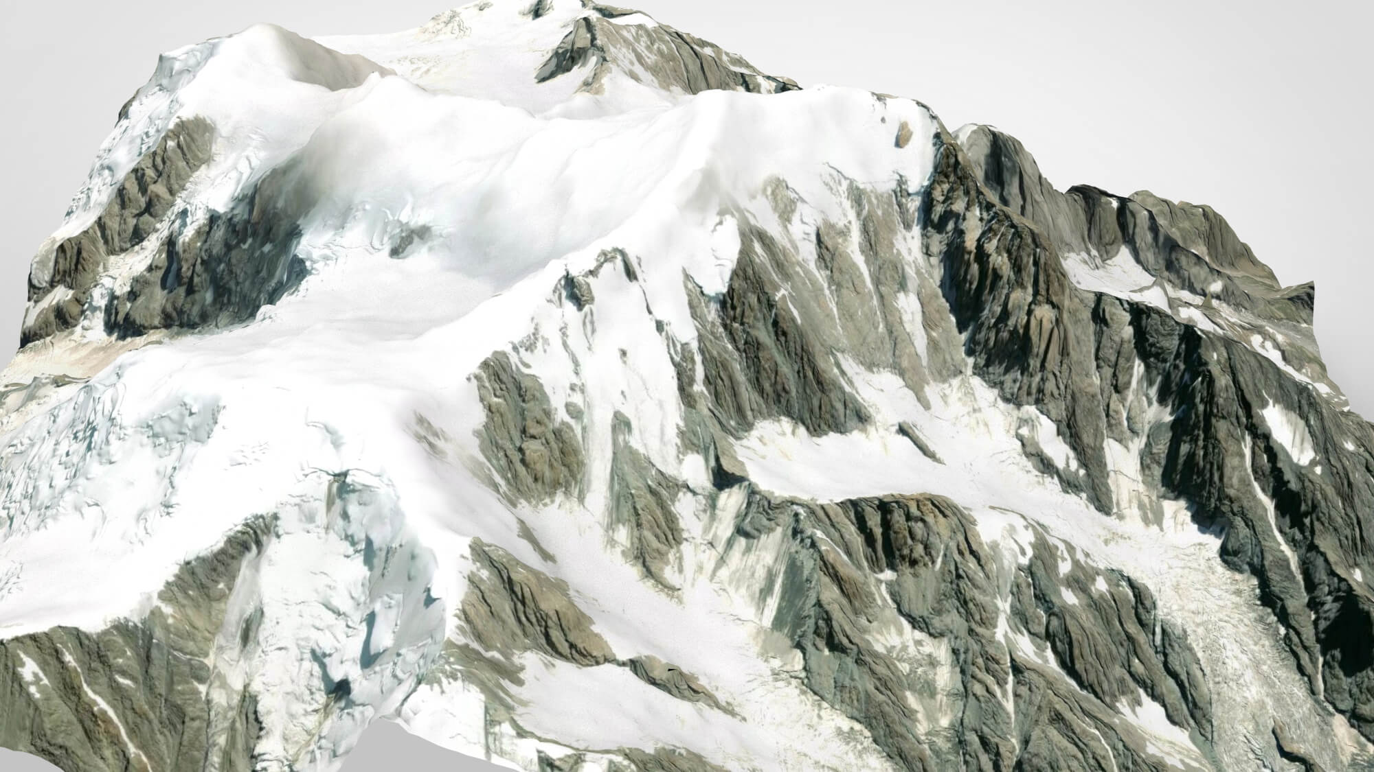 Mountain Landscape Chamonix Mont Blanc Alps - 3D Model by clickshop3d