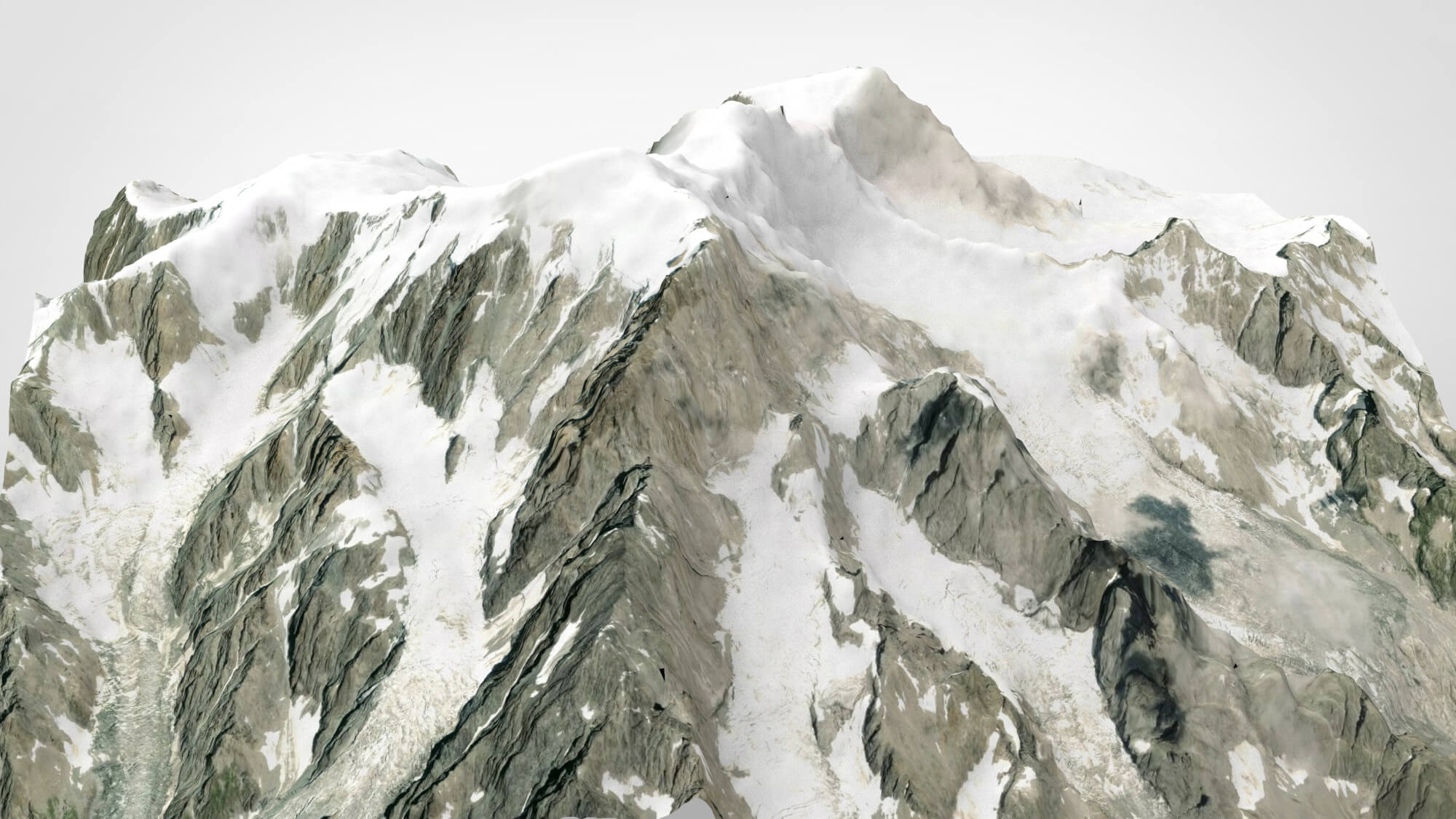 Mountain Landscape Chamonix Mont Blanc Alps - 3D Model by clickshop3d