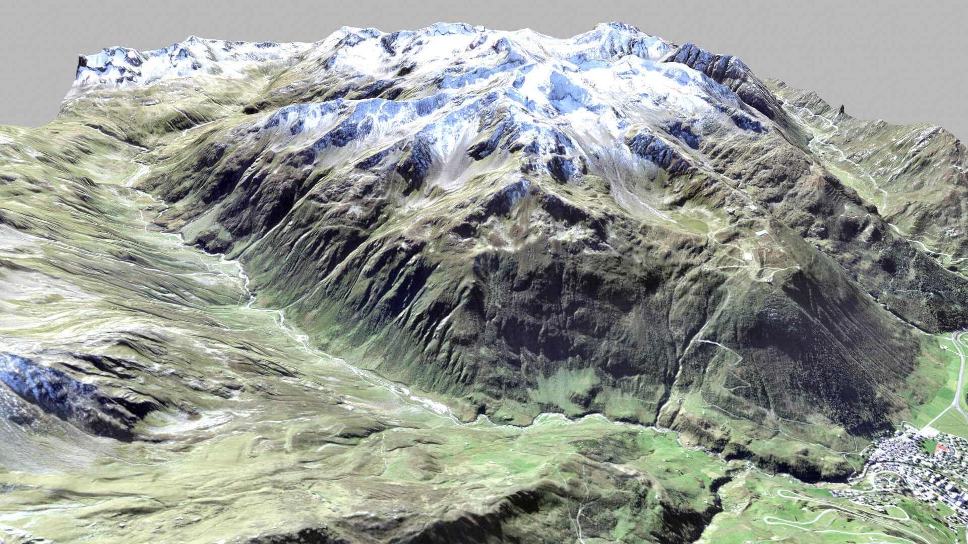 Mountain Landscape Gemsstock Swiss Alps - 3D Model by clickshop3d