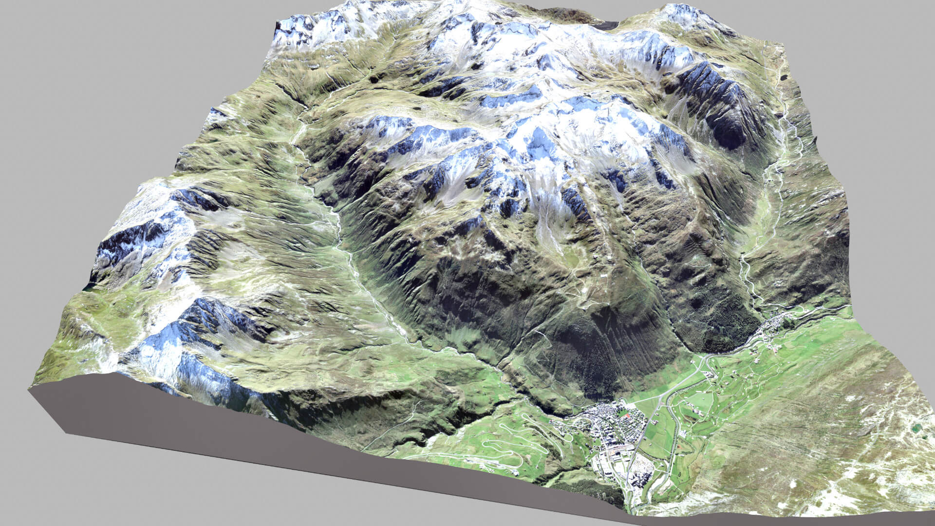 Mountain Landscape Gemsstock Swiss Alps - 3D Model by clickshop3d