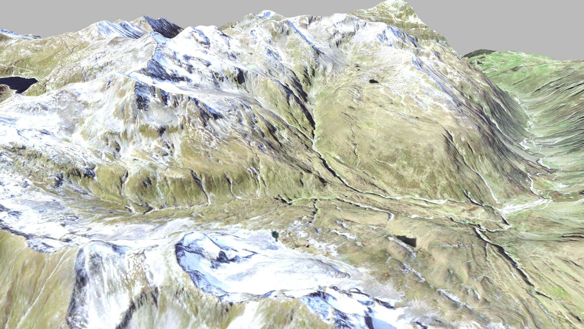 Mountain Landscape Gemsstock Swiss Alps - 3D Model by clickshop3d