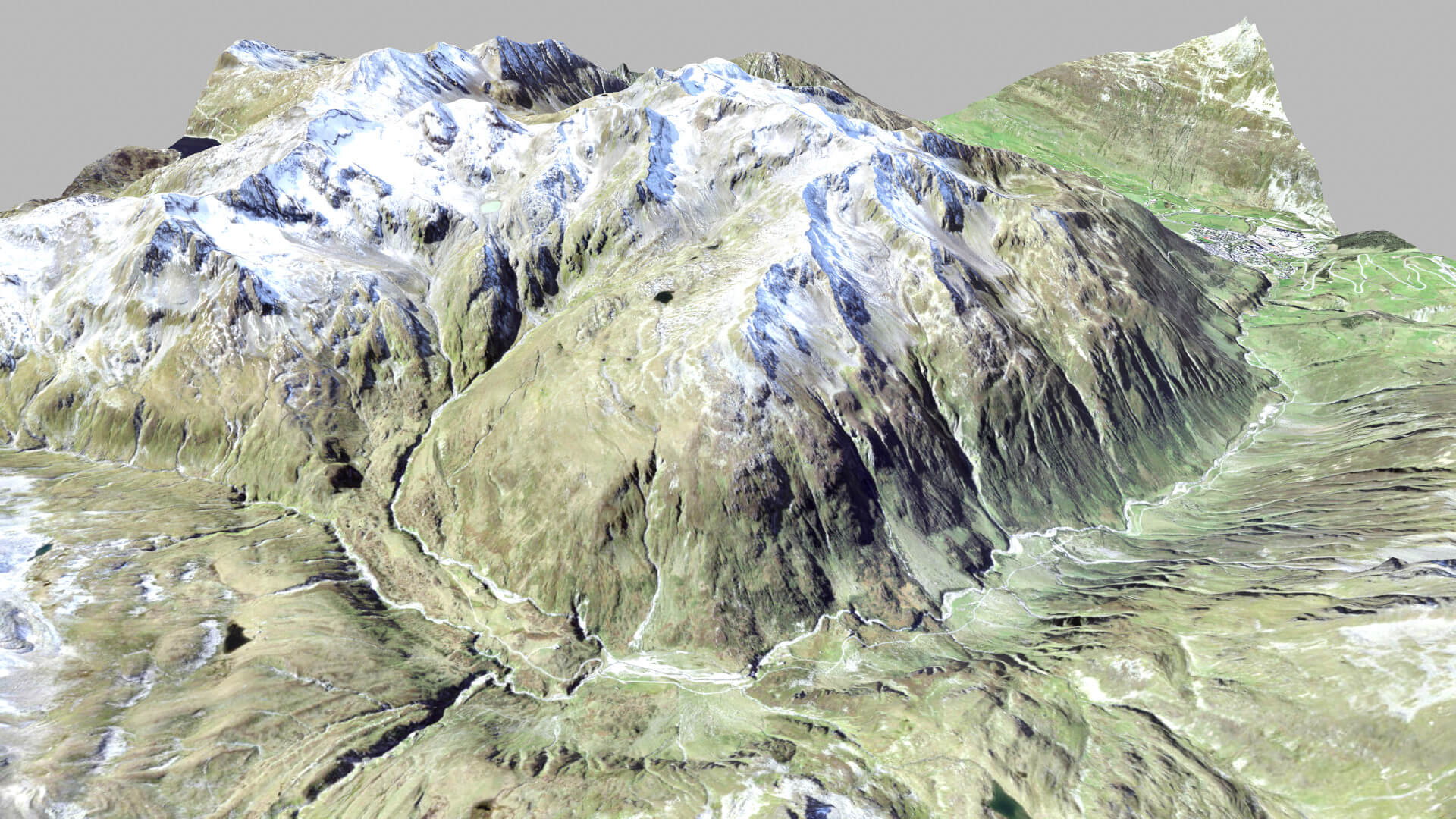 Mountain Landscape Gemsstock Swiss Alps - 3D Model by clickshop3d
