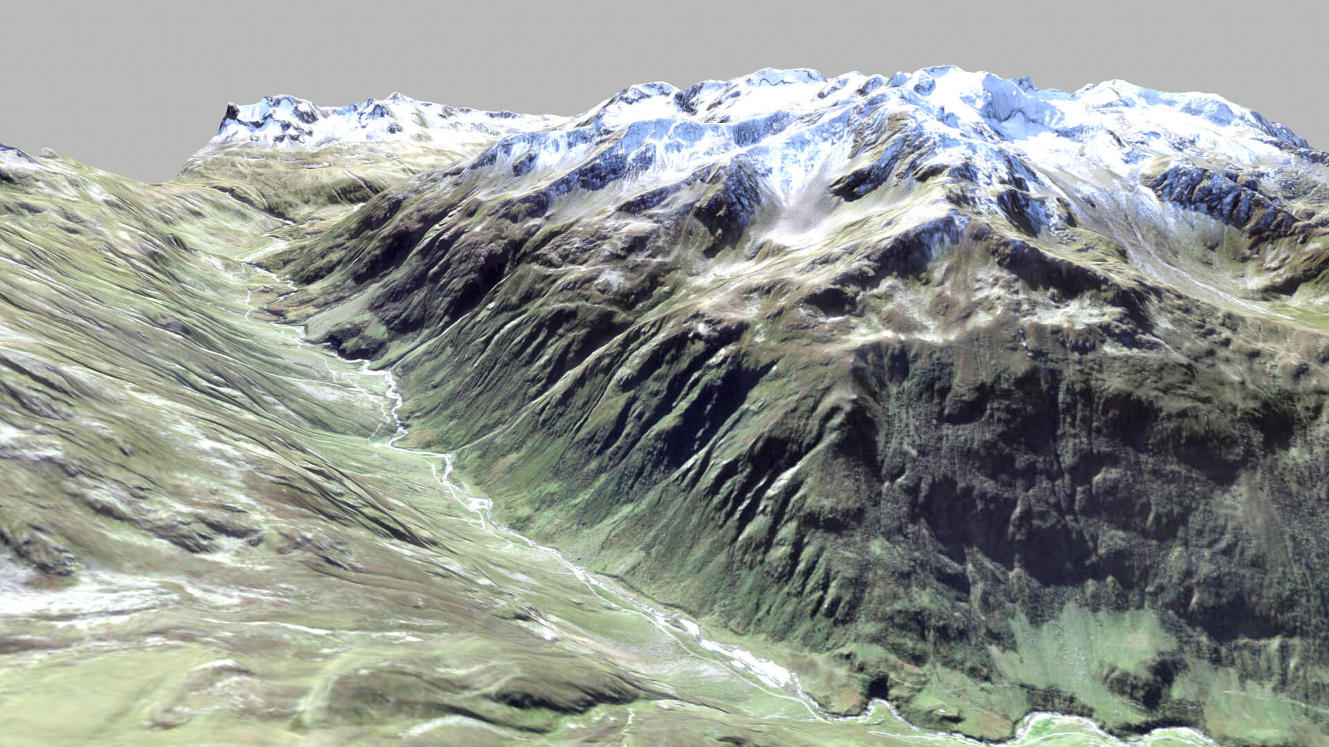 Mountain Landscape Gemsstock Swiss Alps - 3D Model by clickshop3d