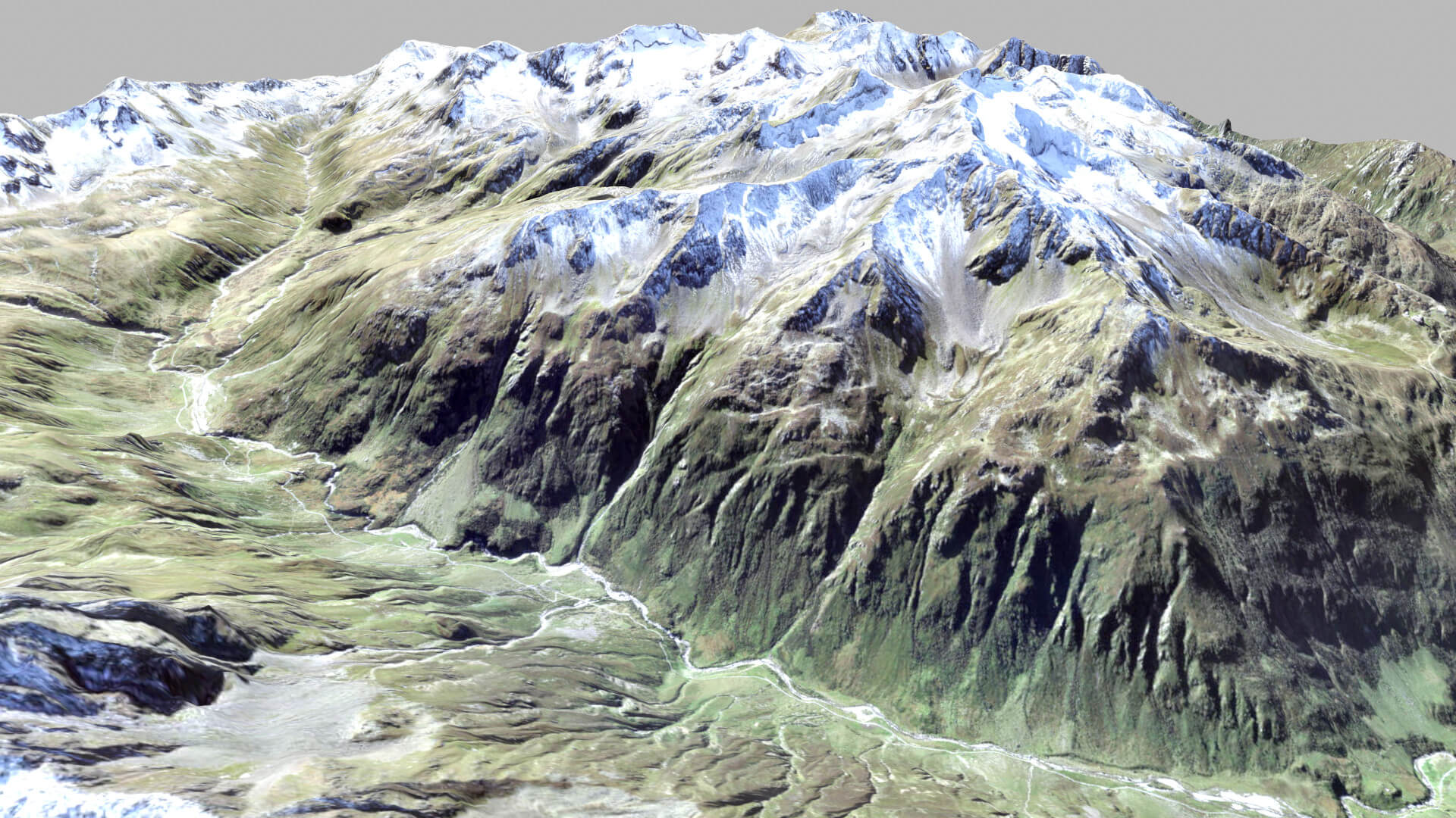 Mountain Landscape Gemsstock Swiss Alps - 3D Model by clickshop3d