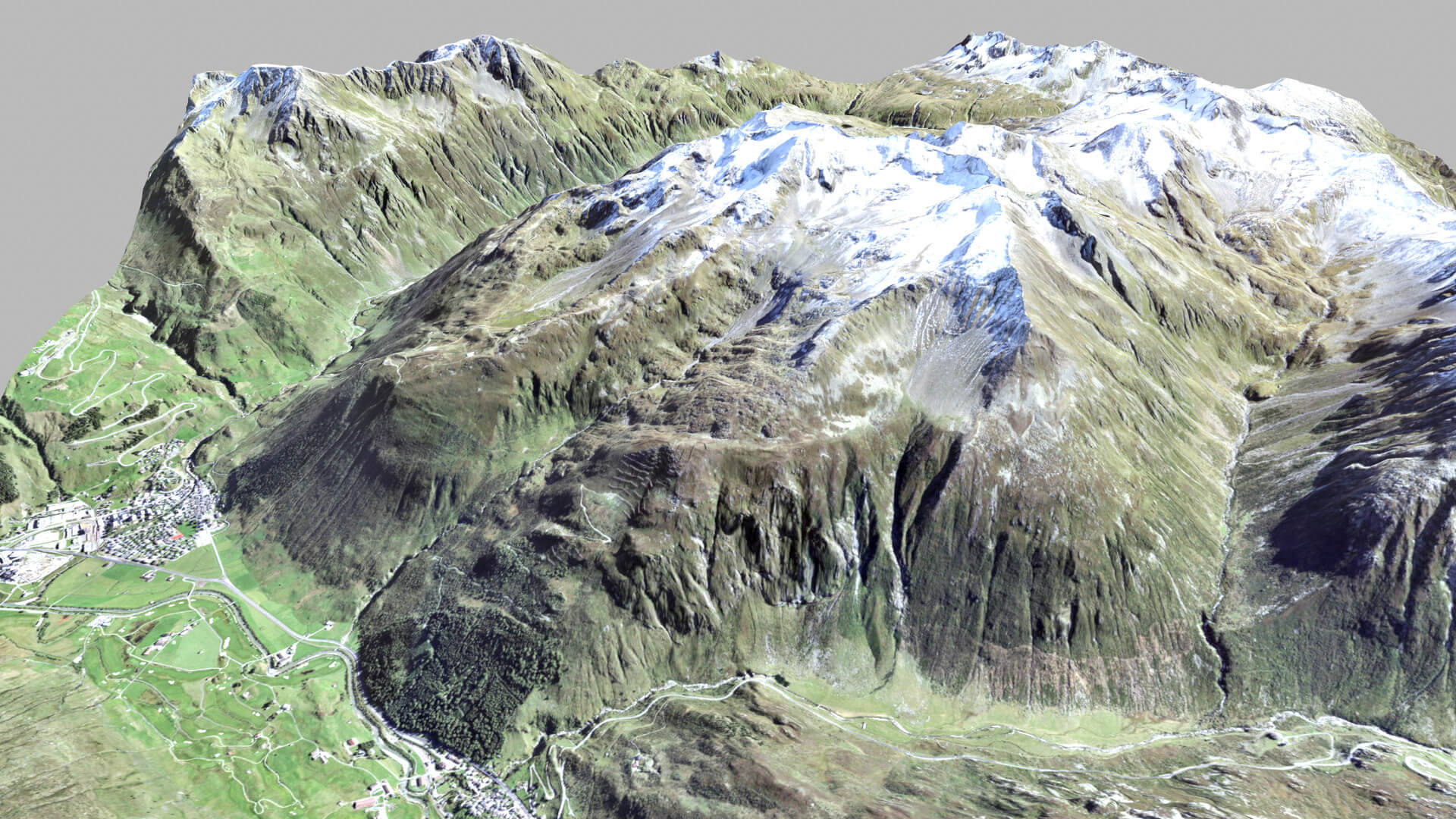 Mountain Landscape Gemsstock Swiss Alps - 3D Model by clickshop3d
