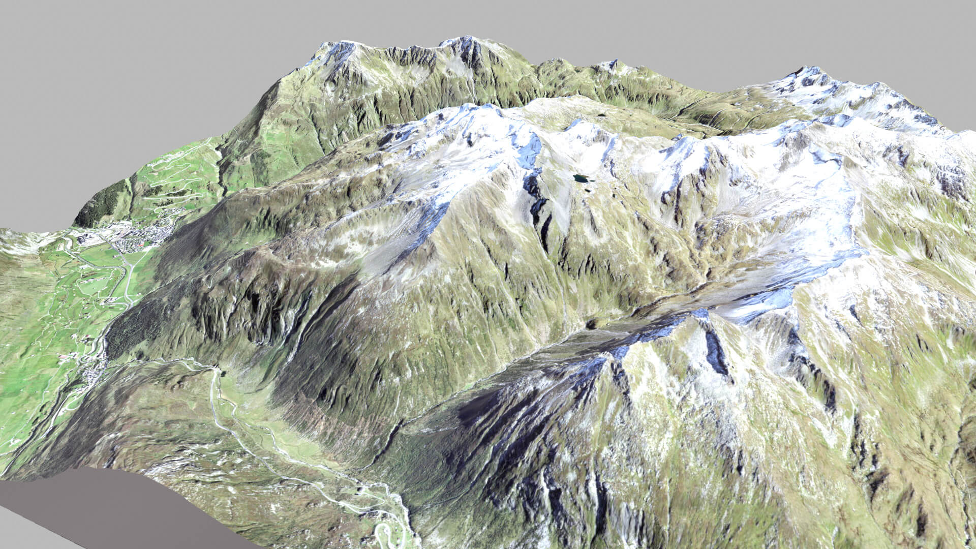 Mountain Landscape Gemsstock Swiss Alps - 3D Model by clickshop3d