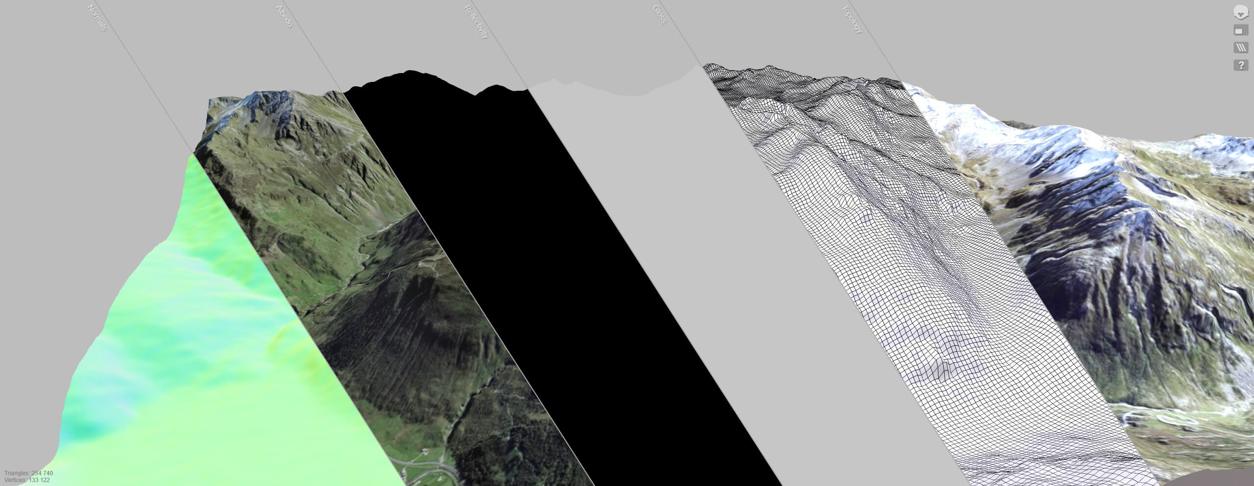 Mountain Landscape Gemsstock Swiss Alps - 3D Model by clickshop3d