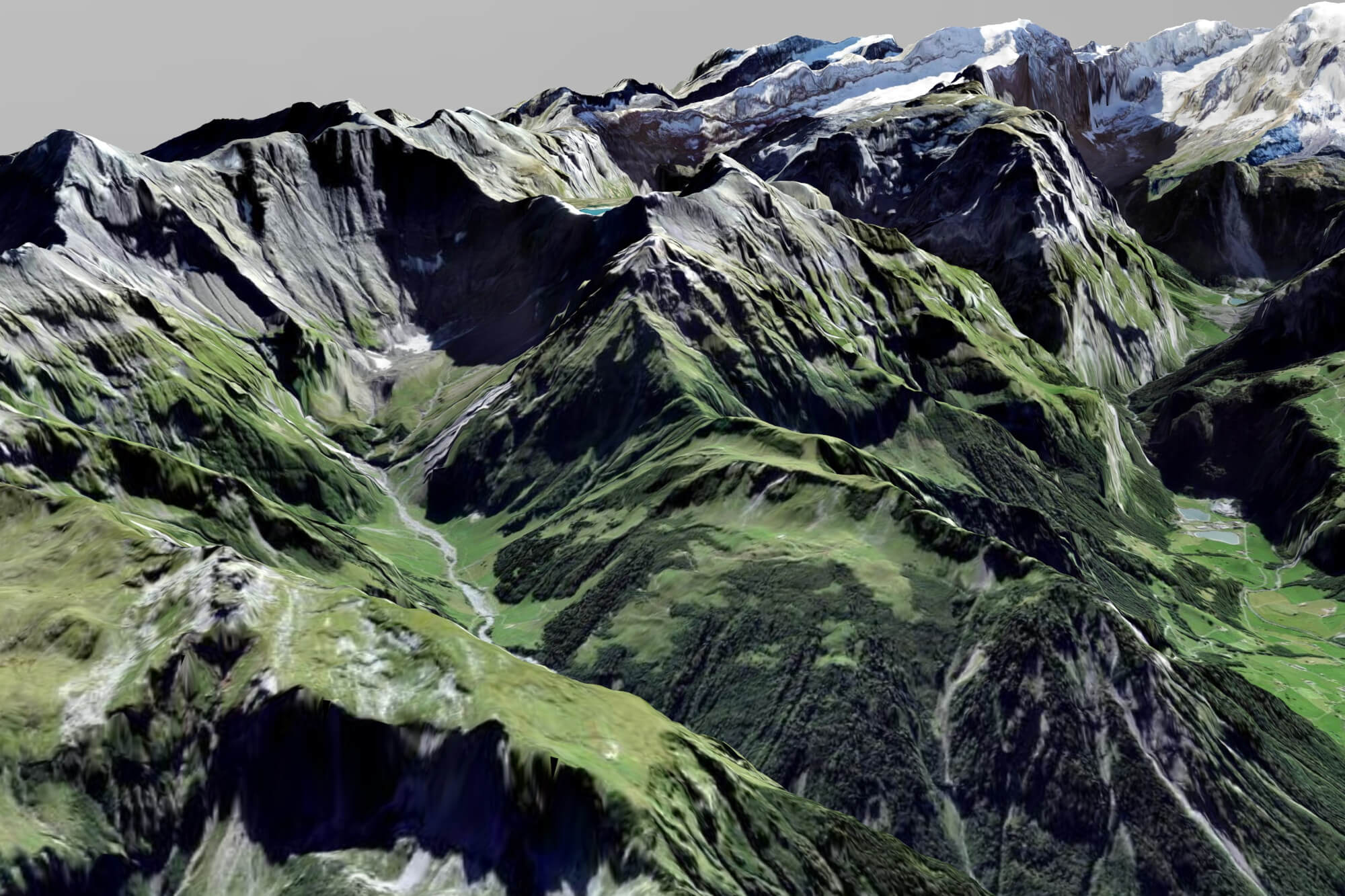 Mountain Landscape Hauserhor Glarus Eastern Switzerland - 3D Model by ...