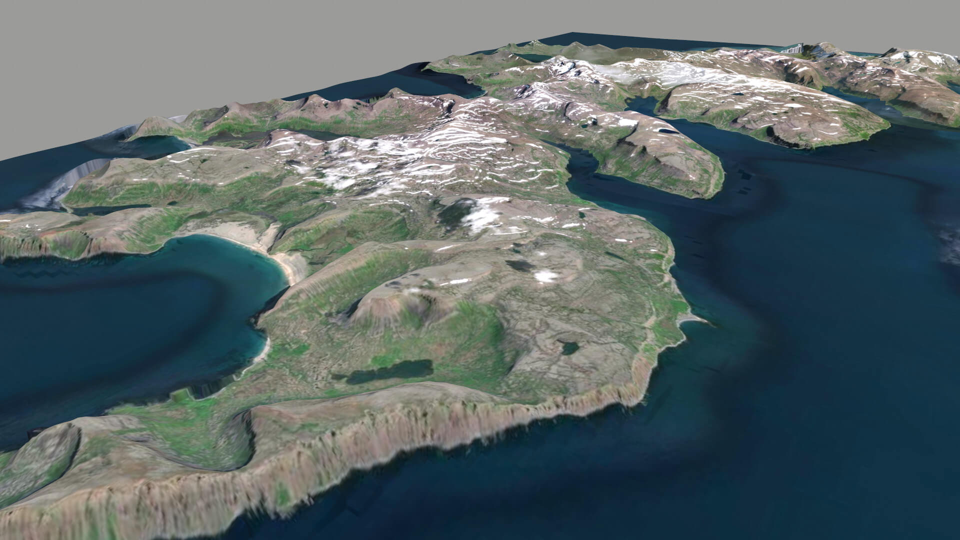 Mountain Landscape Hodnstrandir Iceland - 3D Model by clickshop3d