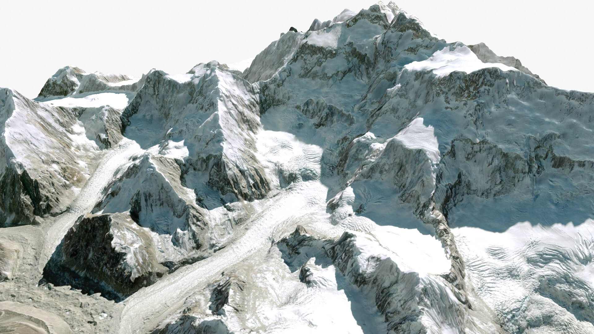 Mountain Landscape Kanchenjunga Himalayas - 3D Model by clickshop3d