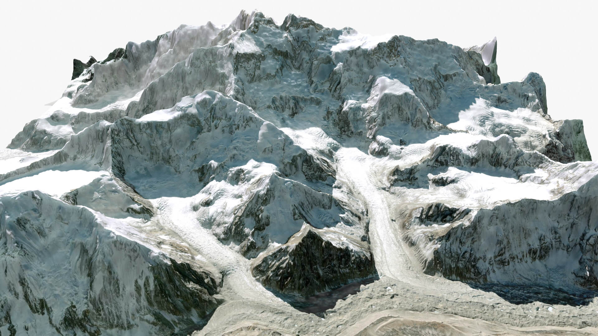 Mountain Landscape Kanchenjunga Himalayas - 3D Model by clickshop3d