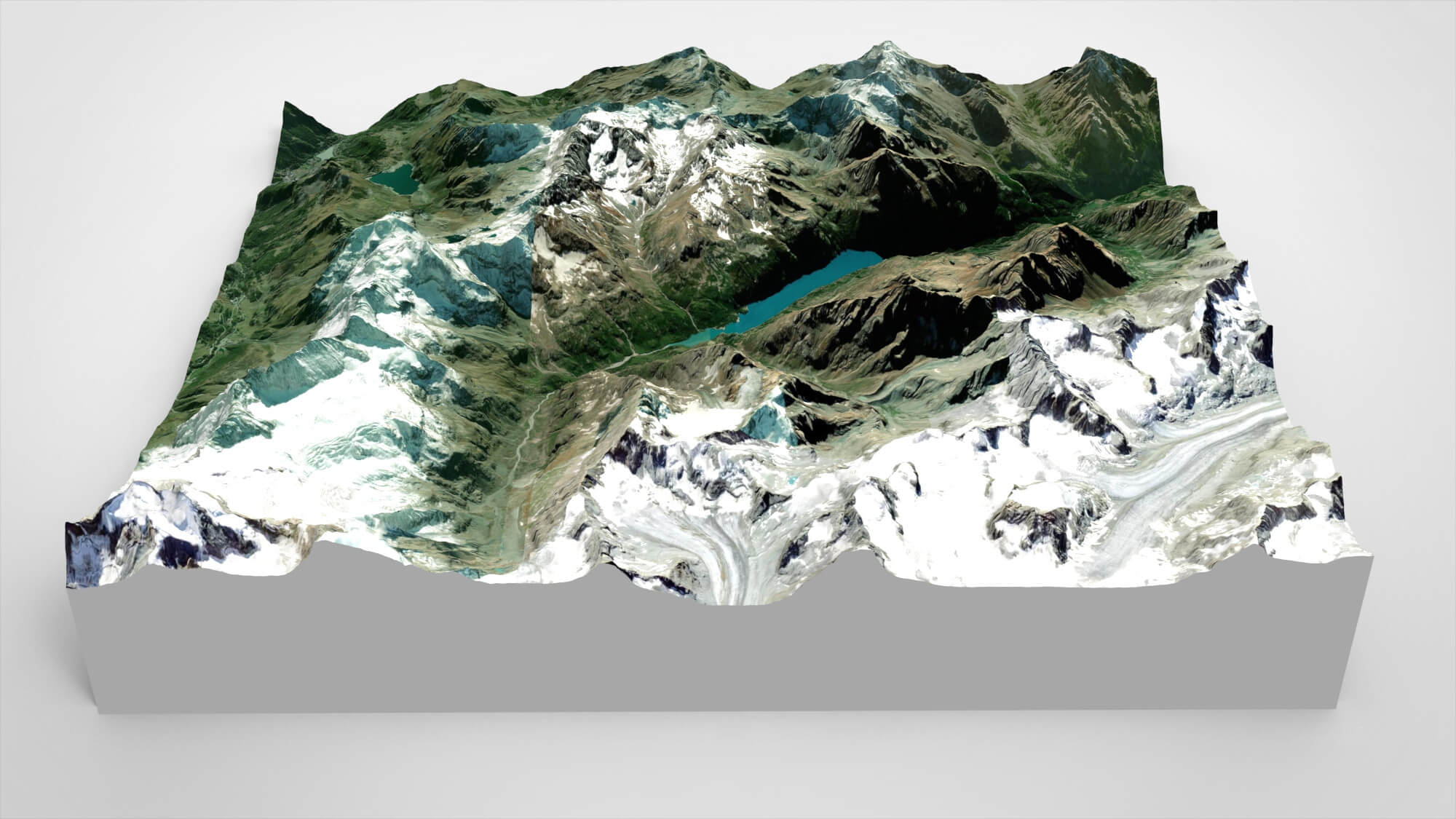Mountain Landscape Lago Di Palce Maulin Italy - 3D Model by clickshop3d