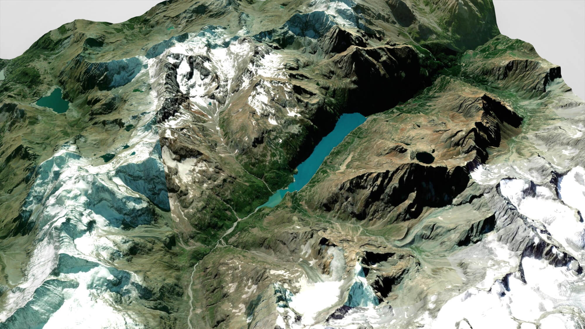 Mountain Landscape Lago Di Palce Maulin Italy - 3D Model by clickshop3d