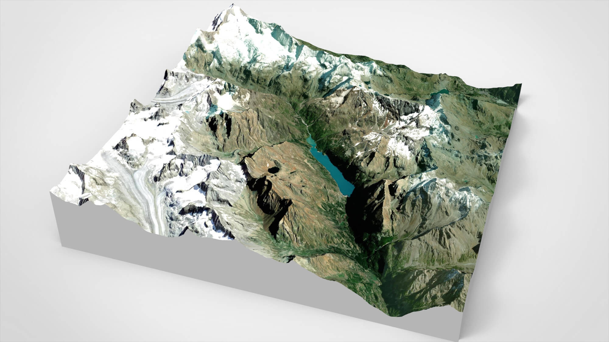 Mountain Landscape Lago Di Palce Maulin Italy - 3D Model by clickshop3d