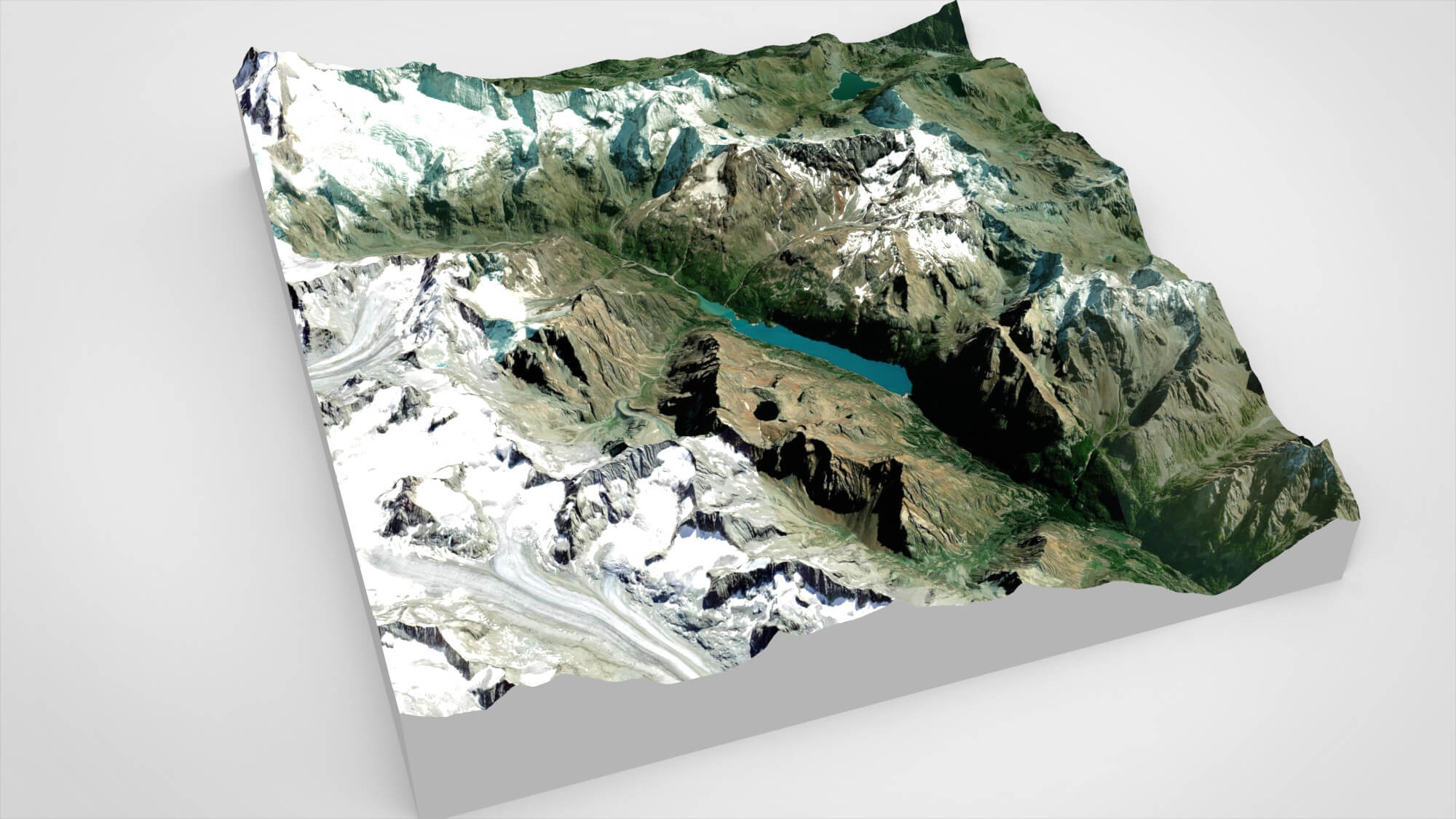 Mountain Landscape Lago Di Palce Maulin Italy - 3D Model by clickshop3d