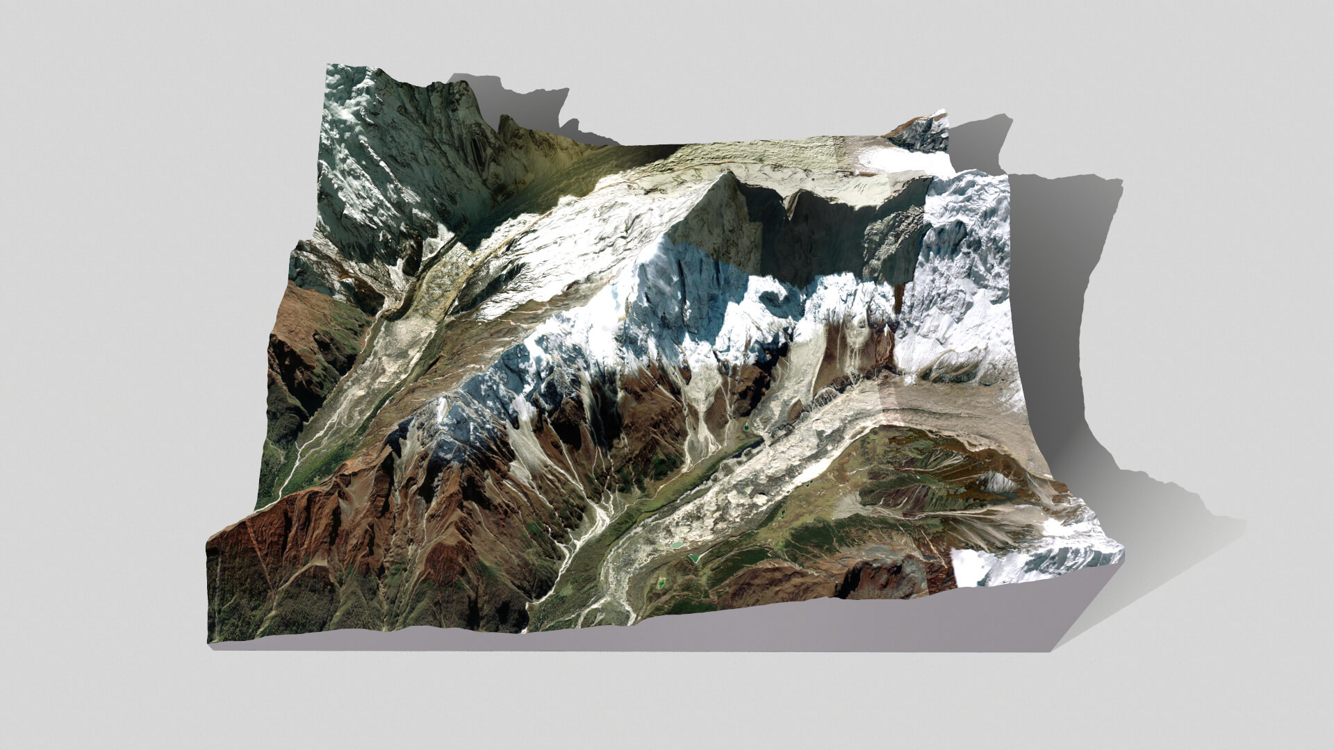 Mountain Landscape Lanjam Glacier Gandaki Pradesh Nepal - 3D Model by ...