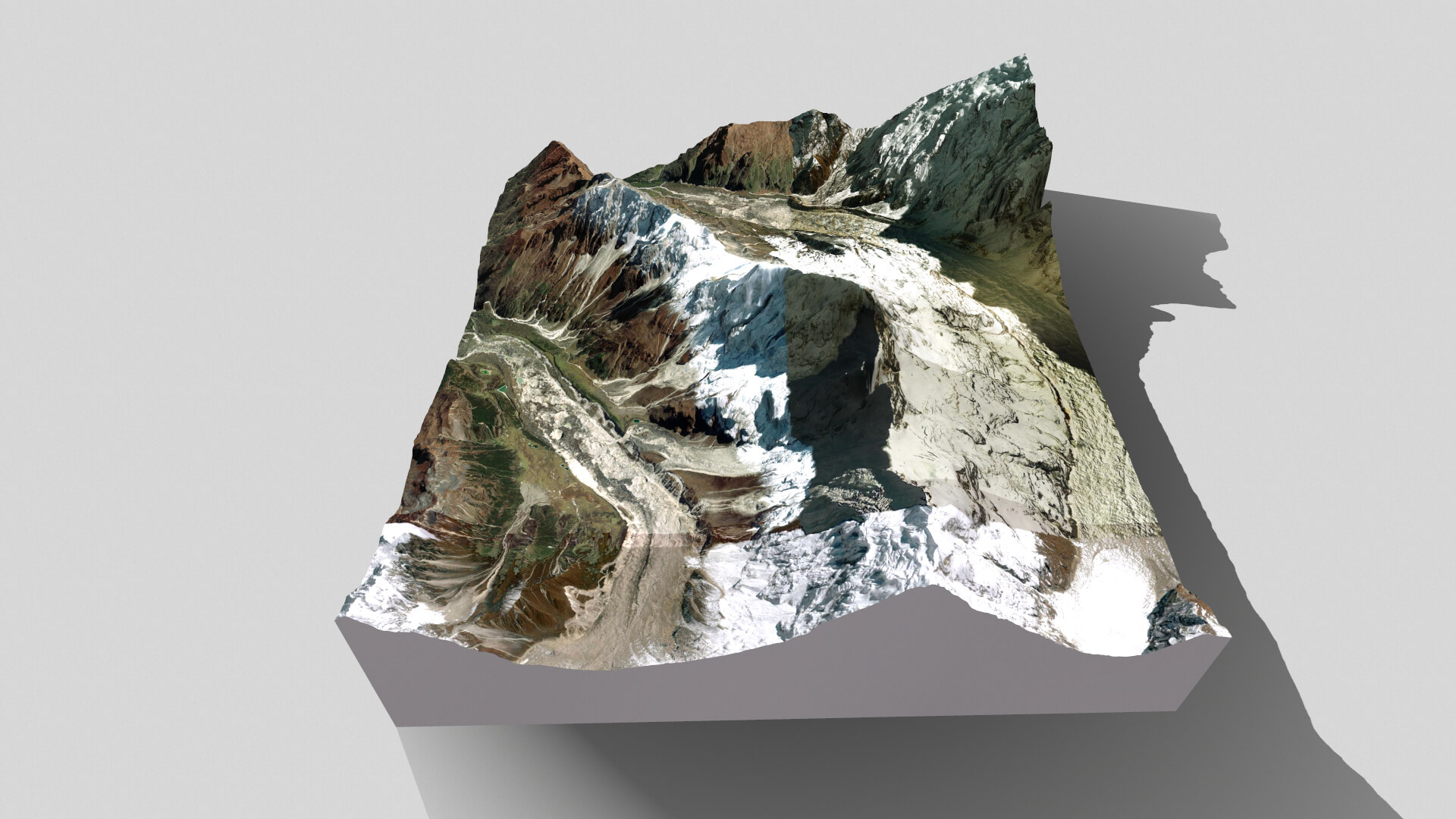 Mountain Landscape Lanjam Glacier Gandaki Pradesh Nepal - 3D Model by ...