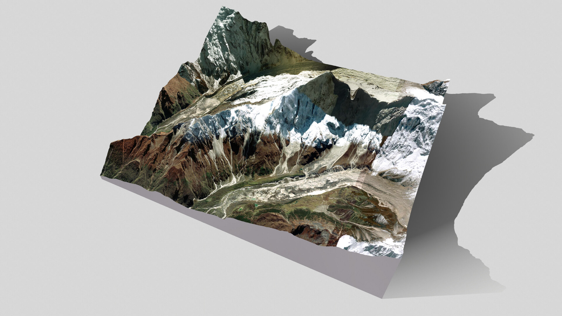 Mountain Landscape Lanjam Glacier Gandaki Pradesh Nepal - 3D Model by ...