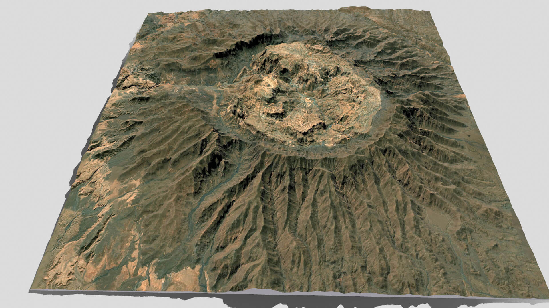 Mountain Landscape Massif Du Tah De Zoumri - 3D Model by clickshop3d