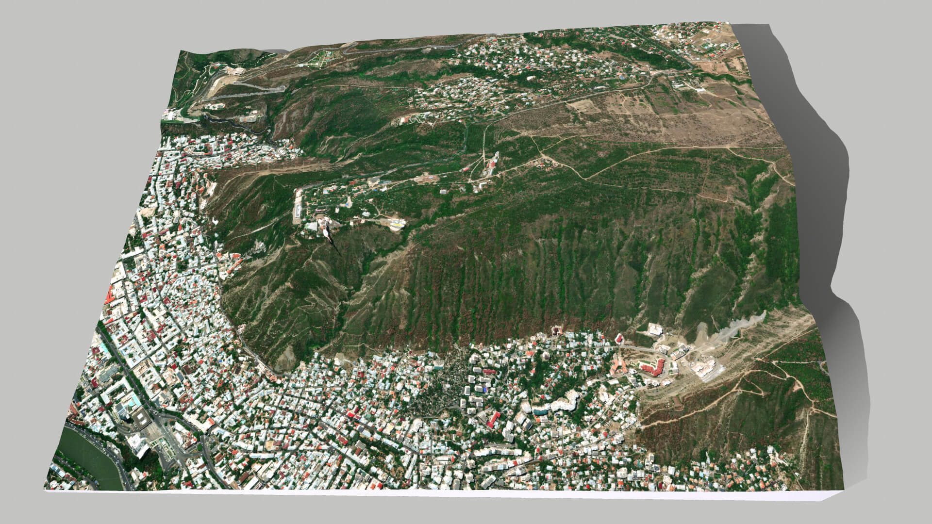 Mountain Landscape Mtatsminda Tbilisi Georgia - 3D Model by clickshop3d