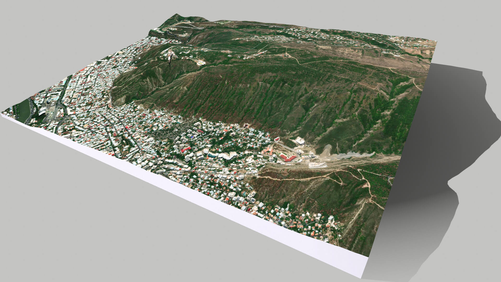 Mountain Landscape Mtatsminda Tbilisi Georgia - 3D Model by clickshop3d