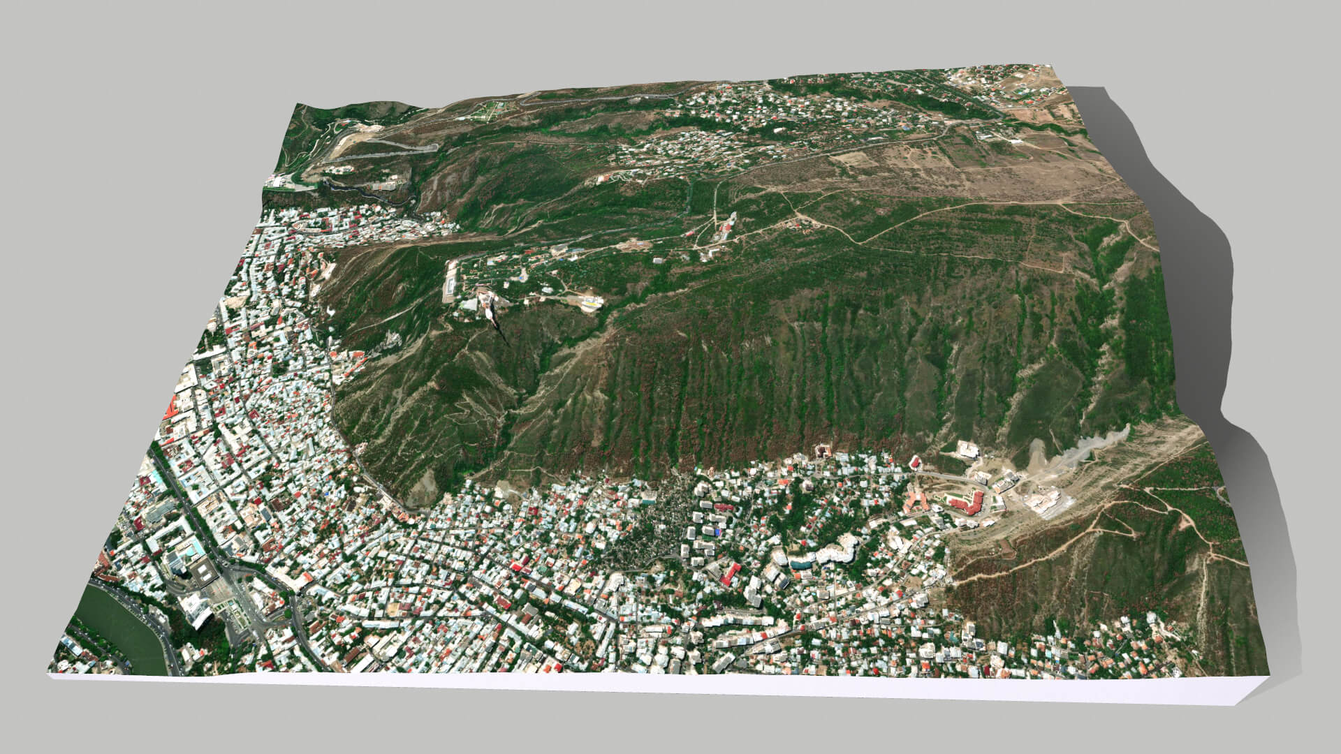 Mountain Landscape Mtatsminda Tbilisi Georgia - 3D Model by clickshop3d