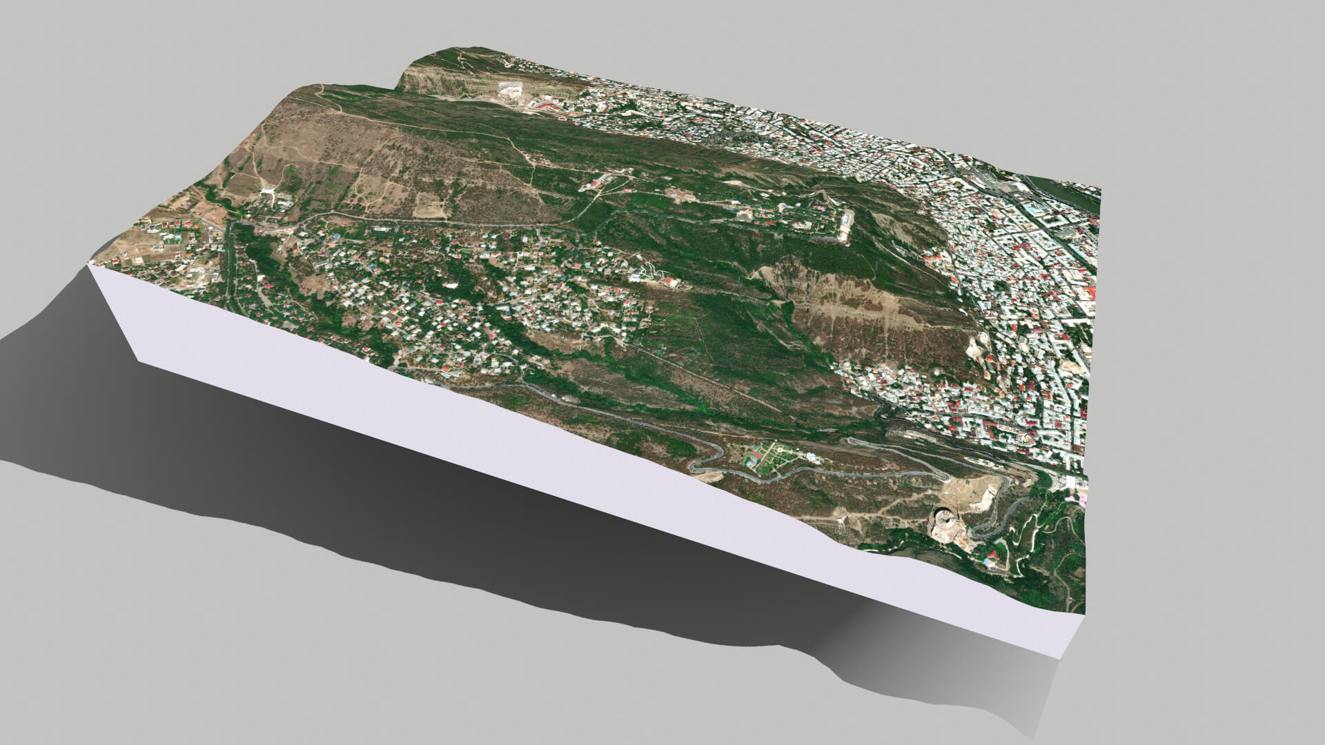 Mountain Landscape Mtatsminda Tbilisi Georgia - 3D Model by clickshop3d