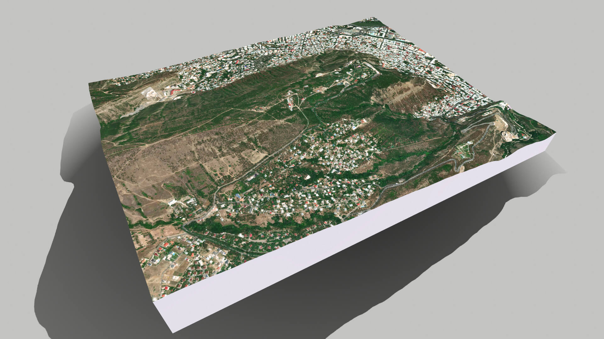 Mountain Landscape Mtatsminda Tbilisi Georgia - 3D Model by clickshop3d