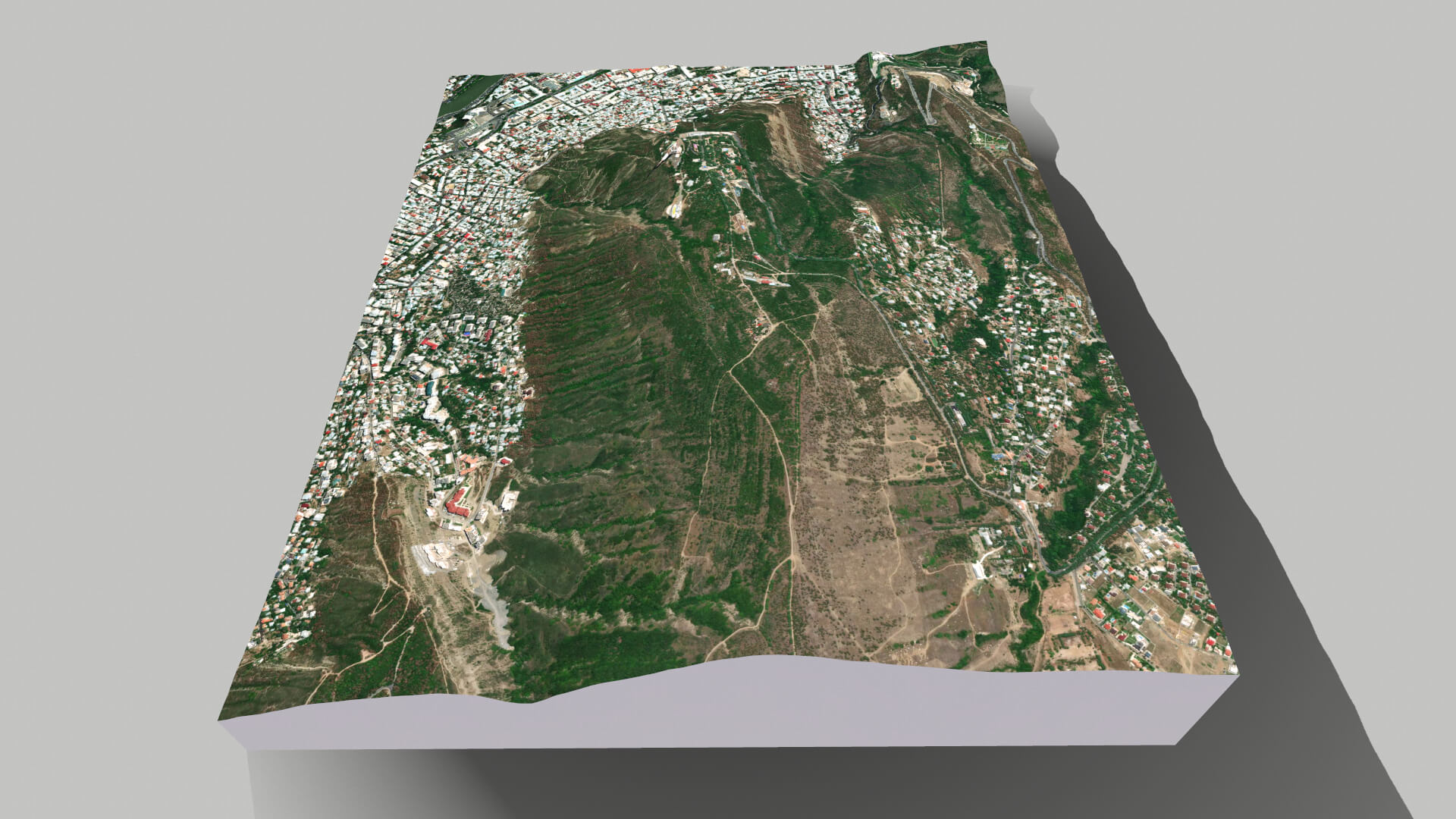 Mountain Landscape Mtatsminda Tbilisi Georgia - 3D Model by clickshop3d
