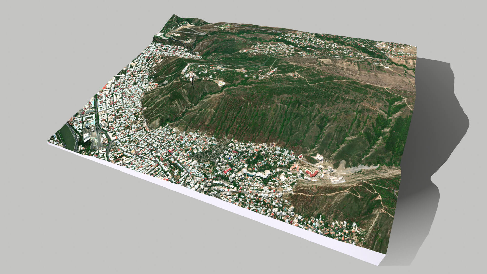 Mountain Landscape Mtatsminda Tbilisi Georgia - 3D Model by clickshop3d