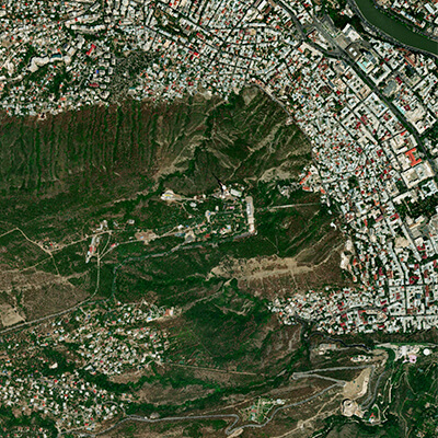 Mountain Landscape Mtatsminda Tbilisi Georgia - 3D Model by clickshop3d