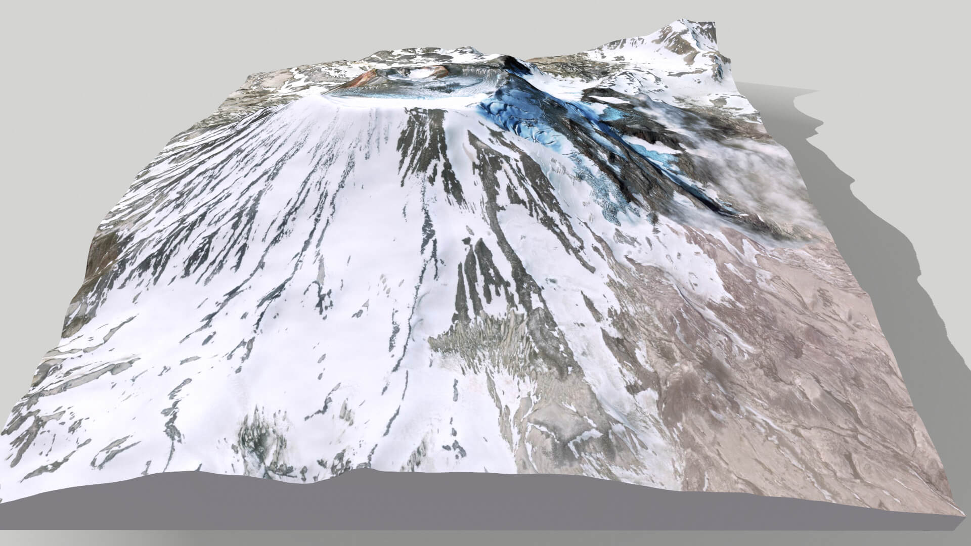 Mountain Landscape Stratovolcano Griggs Alaska United States - 3D Model ...