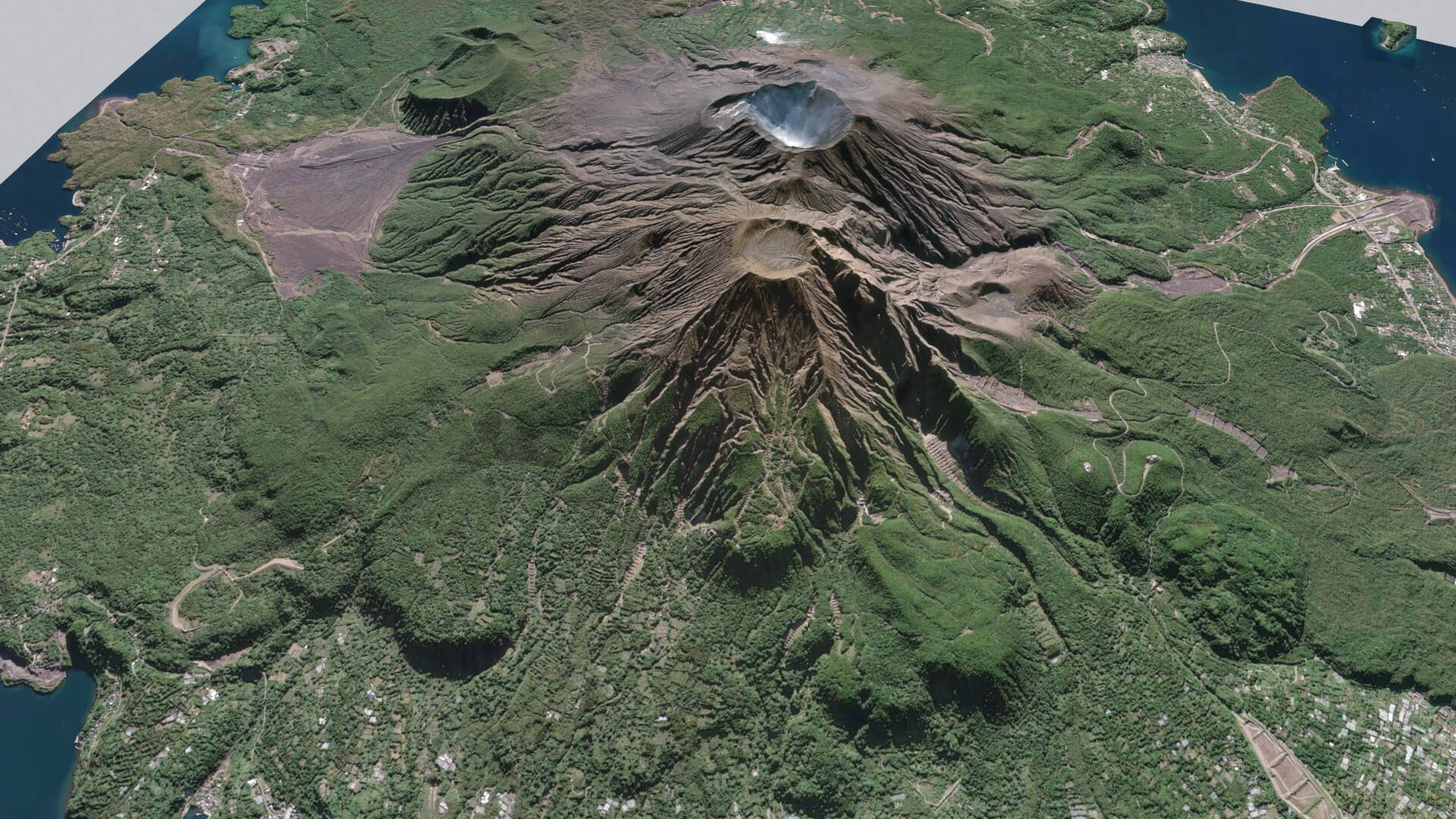 Mountain Landscape Stratovolcano Sakurajima Japan - 3D Model by clickshop3d