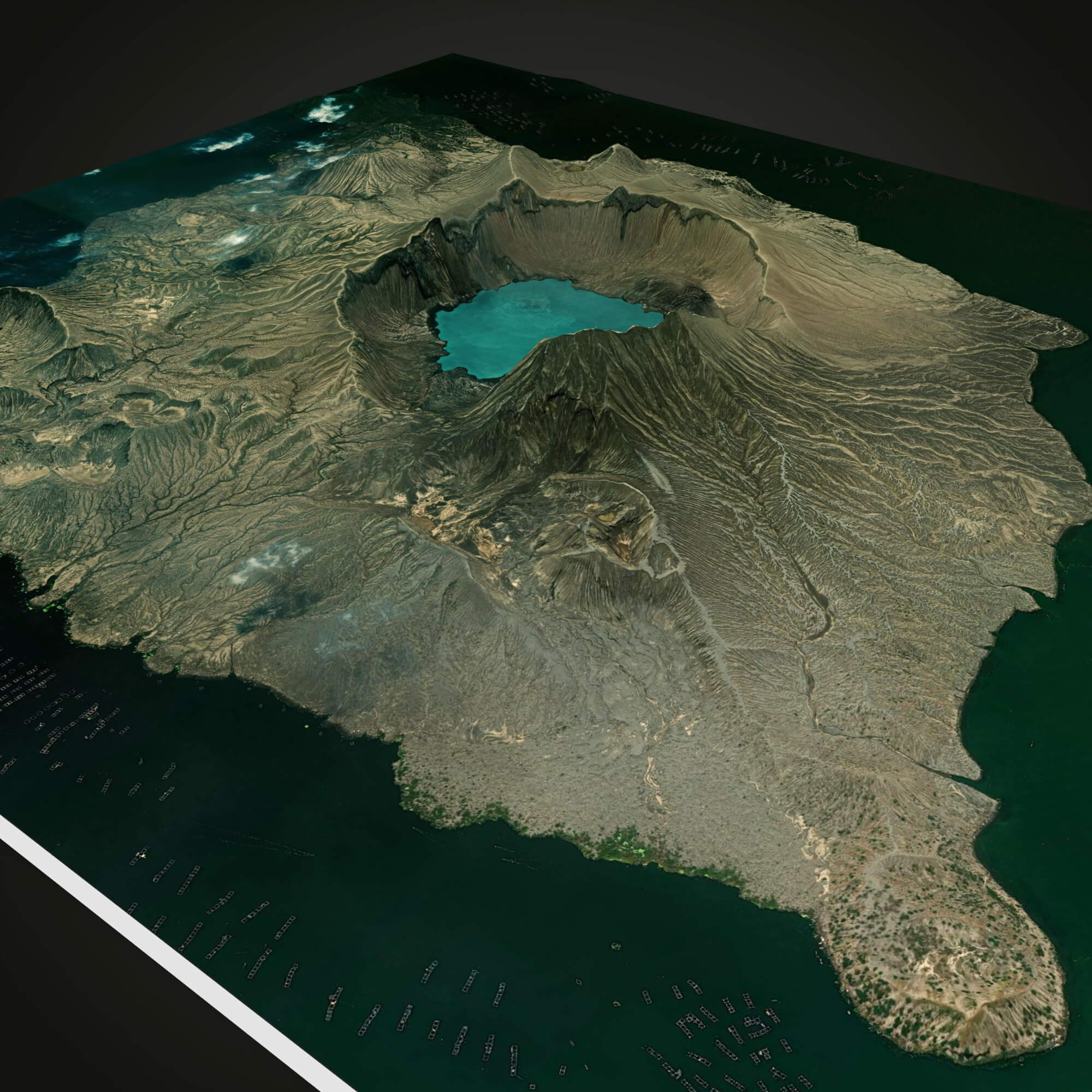 Mountain Landscape Taal Volcano - 3D Model by clickshop3d