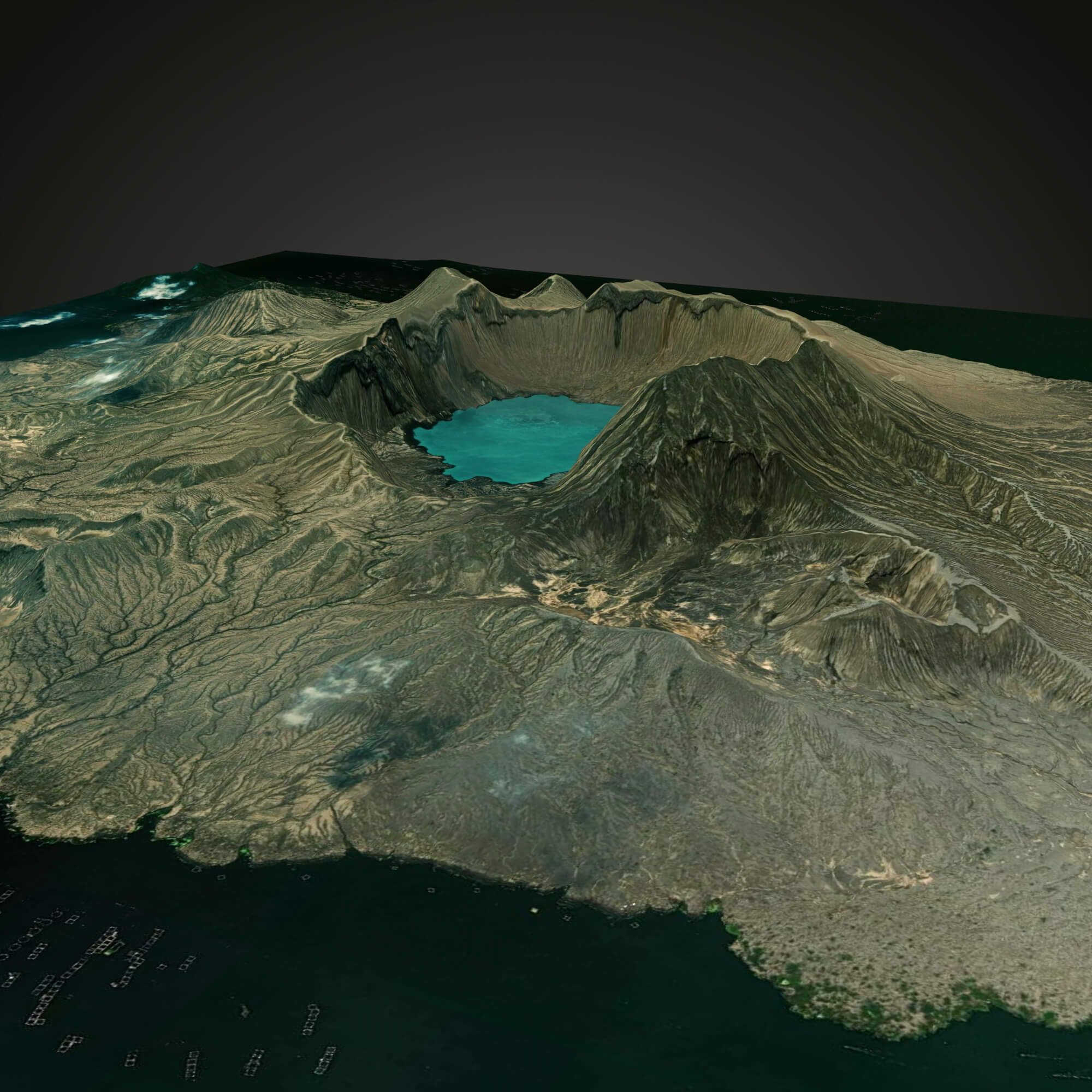 Mountain Landscape Taal Volcano - 3D Model by clickshop3d