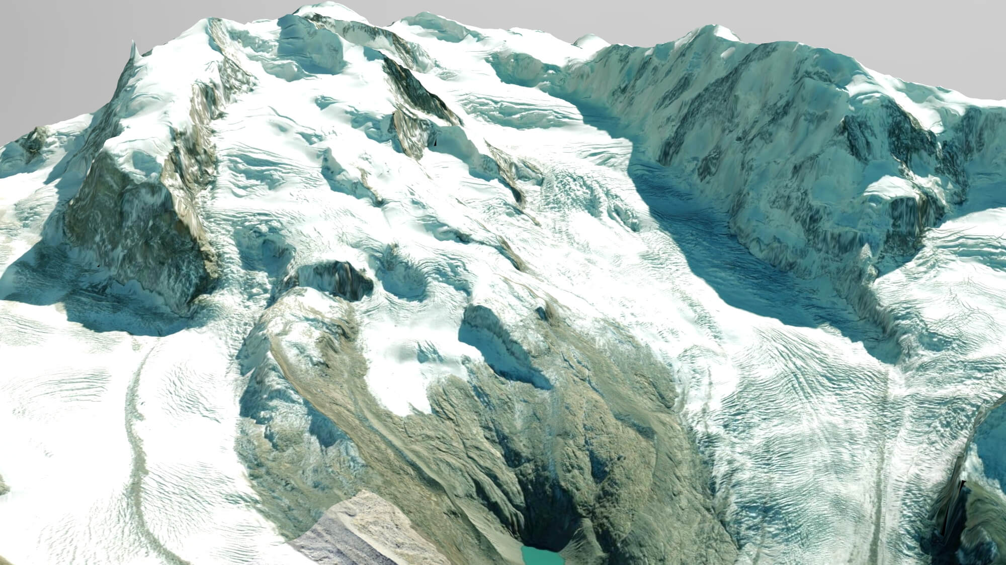 Mountain Landscape The Gorner Glacier Switzerland - 3D Model by clickshop3d