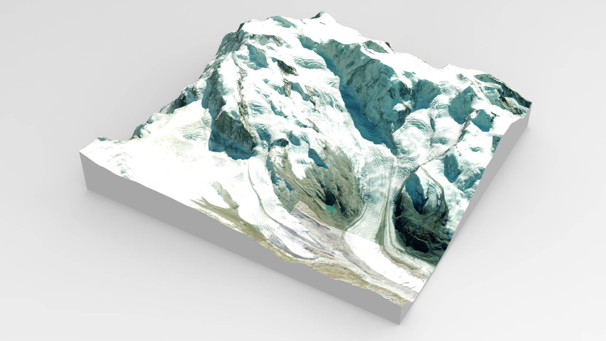 Mountain Landscape The Gorner Glacier Switzerland - 3D Model by clickshop3d