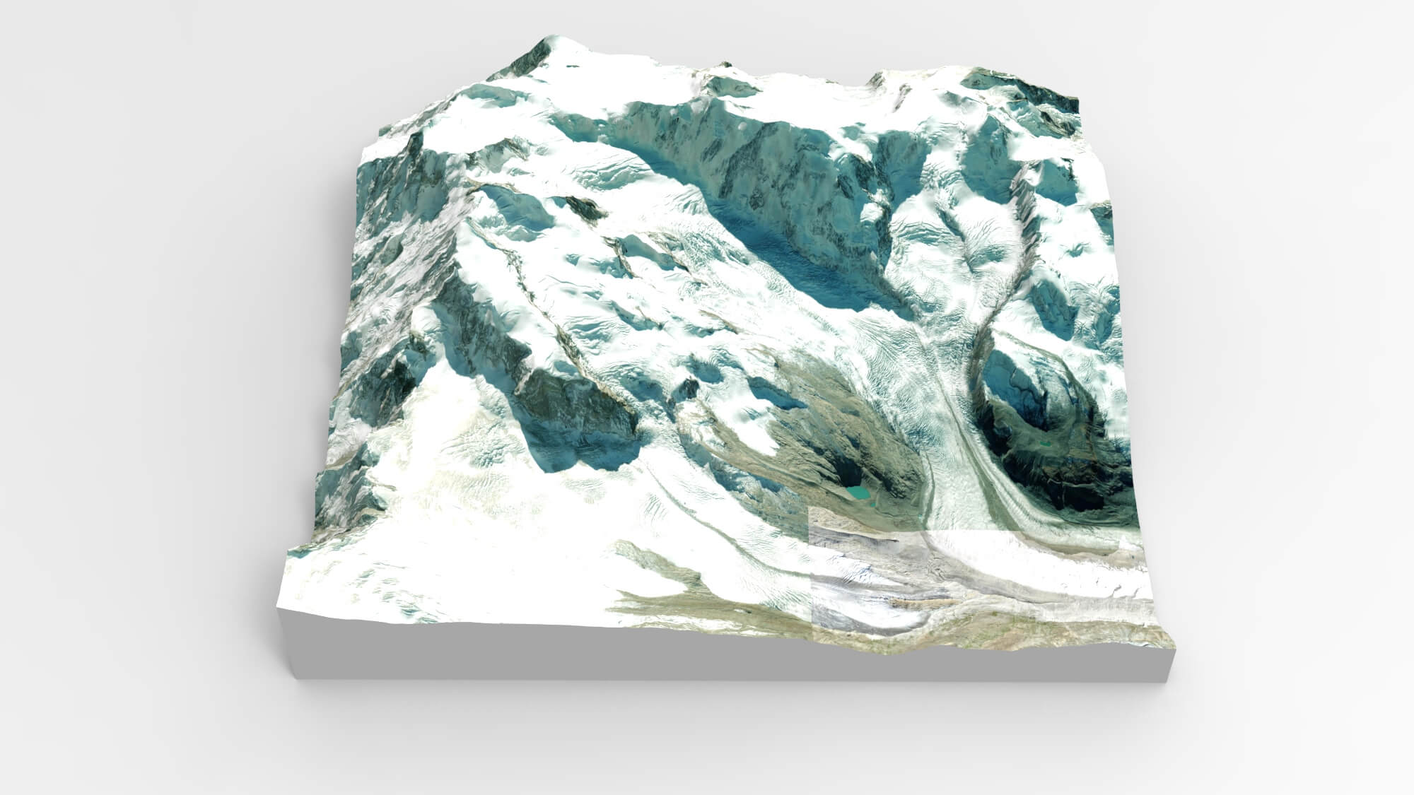 Mountain Landscape The Gorner Glacier Switzerland - 3D Model by clickshop3d