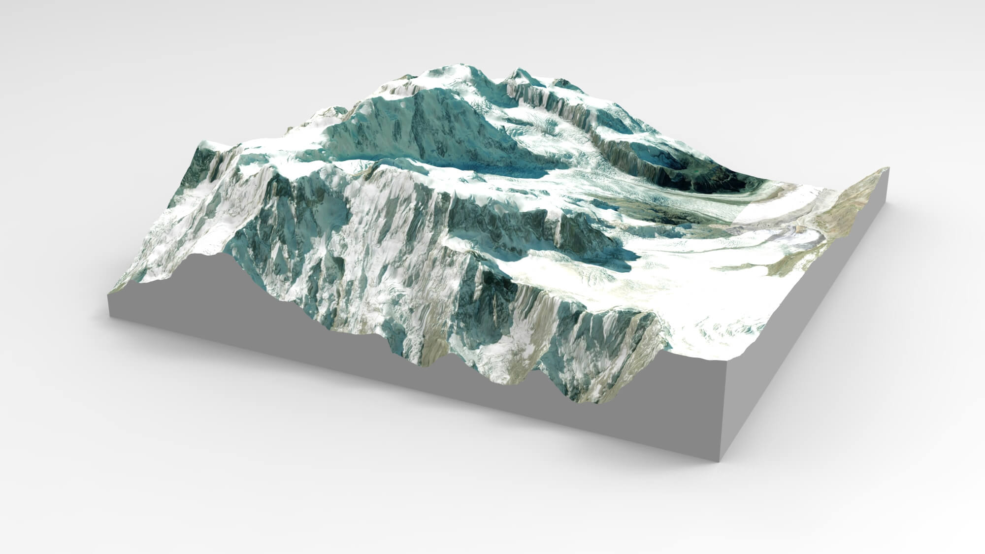 Mountain Landscape The Gorner Glacier Switzerland - 3D Model by clickshop3d