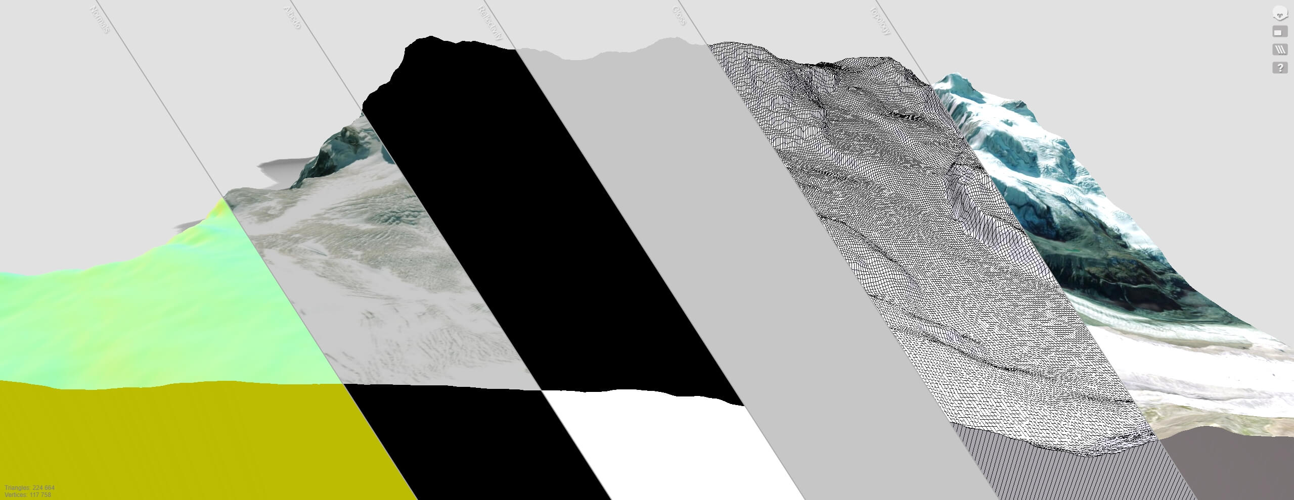 Mountain Landscape The Gorner Glacier Switzerland - 3D Model by clickshop3d