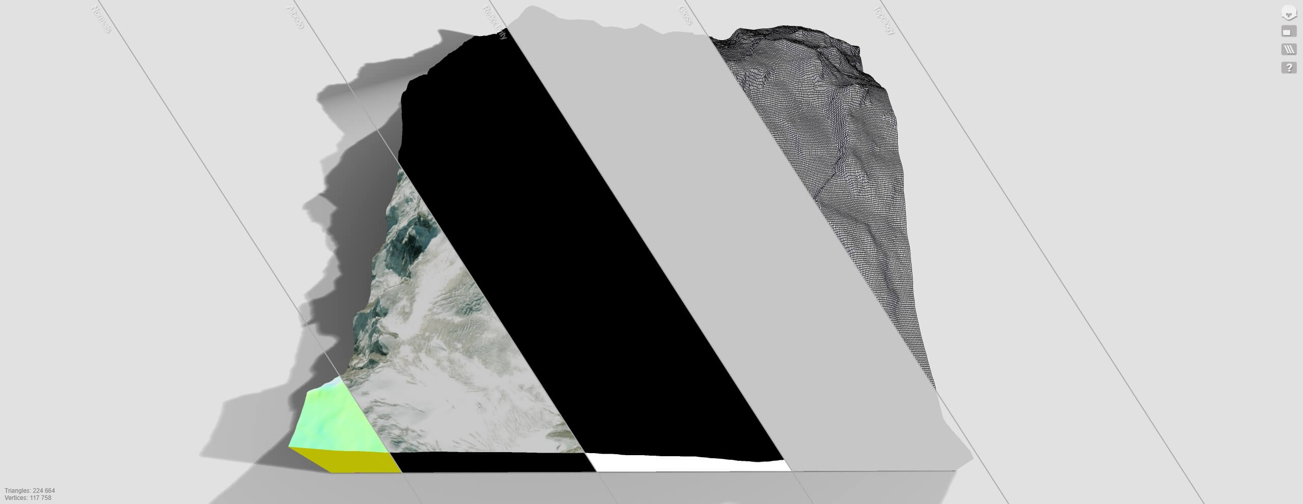 Mountain Landscape The Gorner Glacier Switzerland - 3D Model by clickshop3d