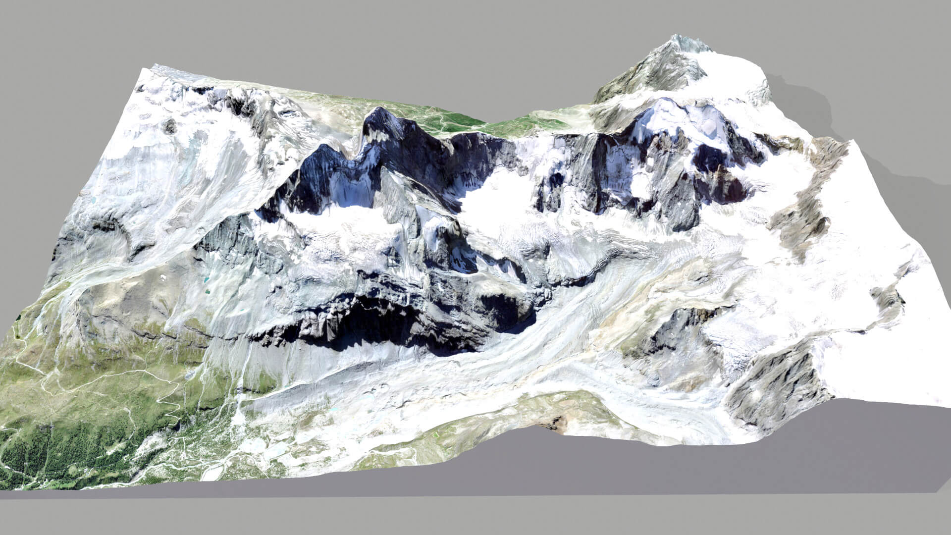 Mountain Landscape The Matterhorn Alps - 3D Model by clickshop3d