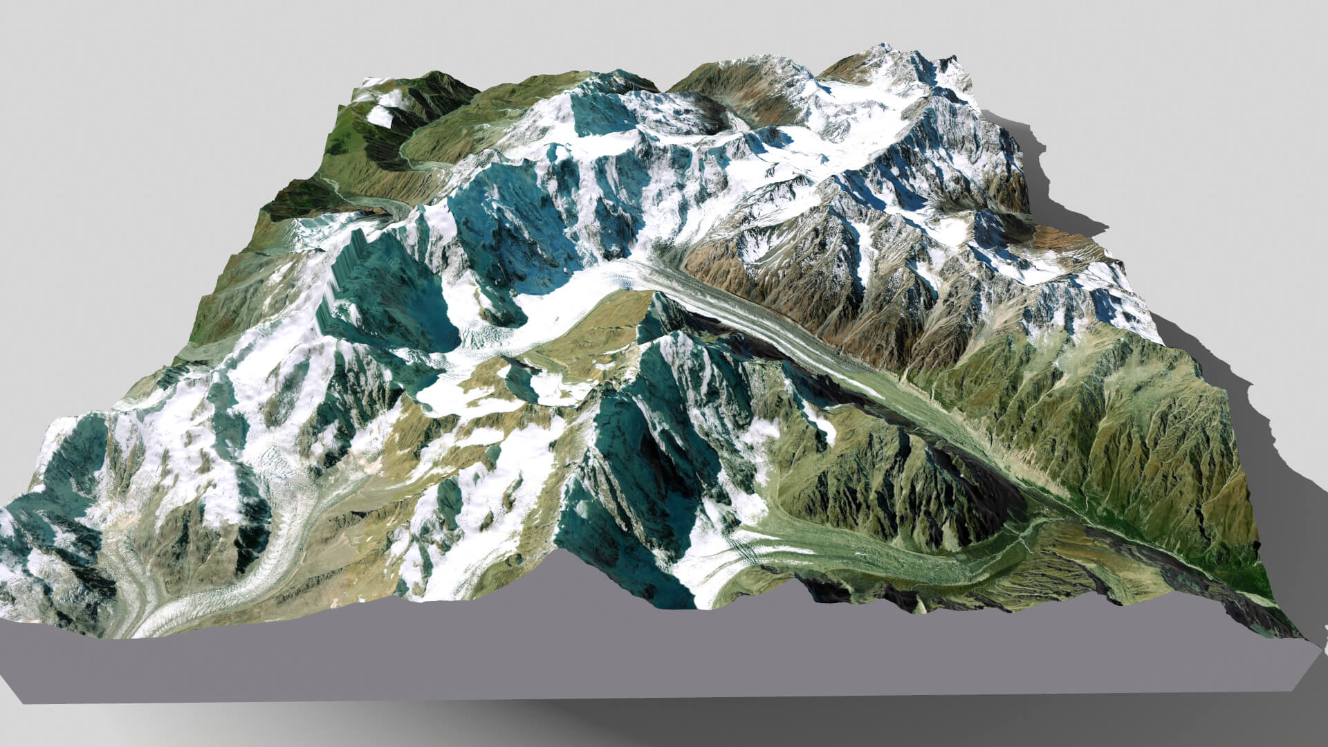 Mountain Landscape Ushba Georgia - 3D Model by clickshop3d